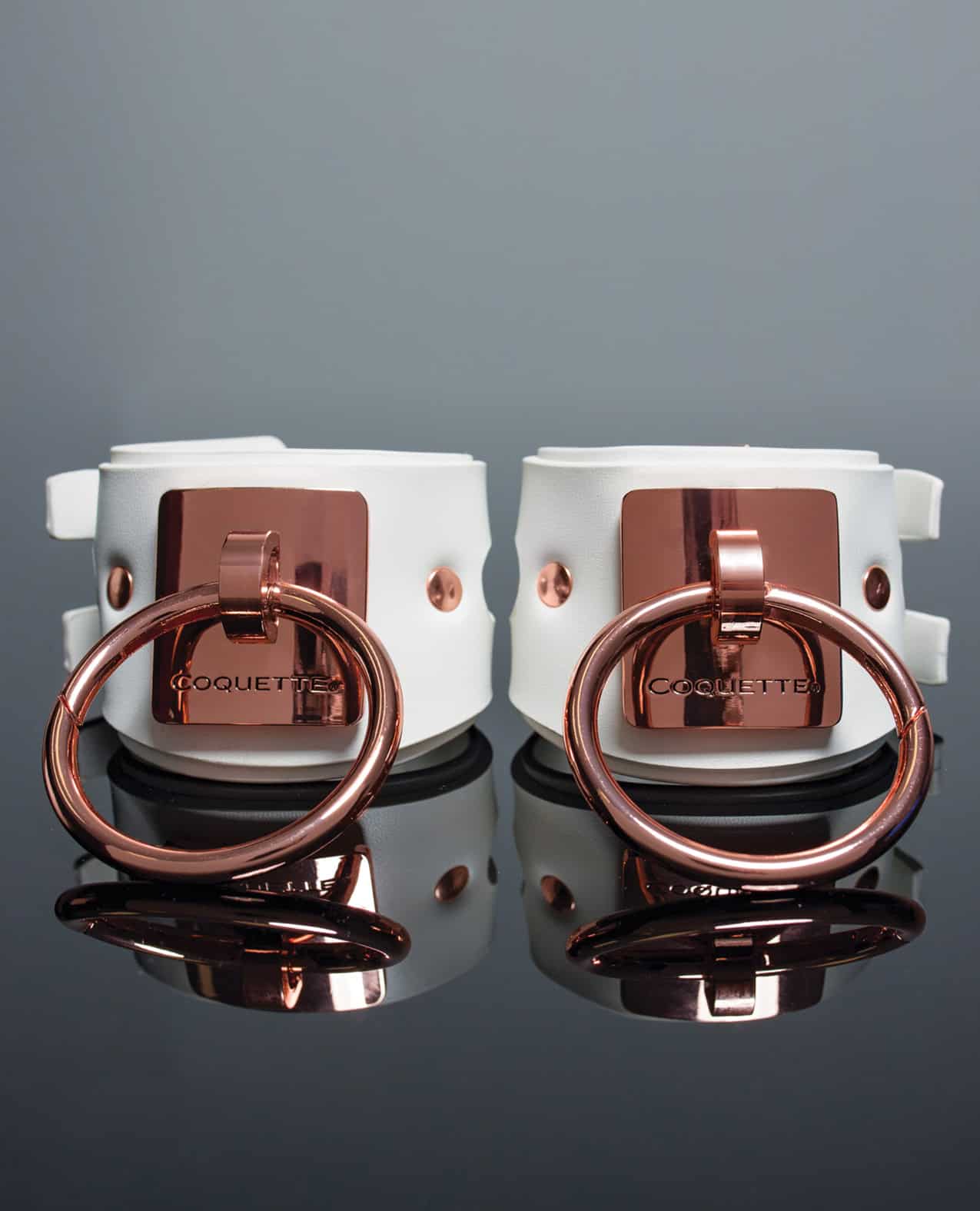 Buy Pleasure Collection Adjustable Handcuffs - White/Rose Gold | Jack ...